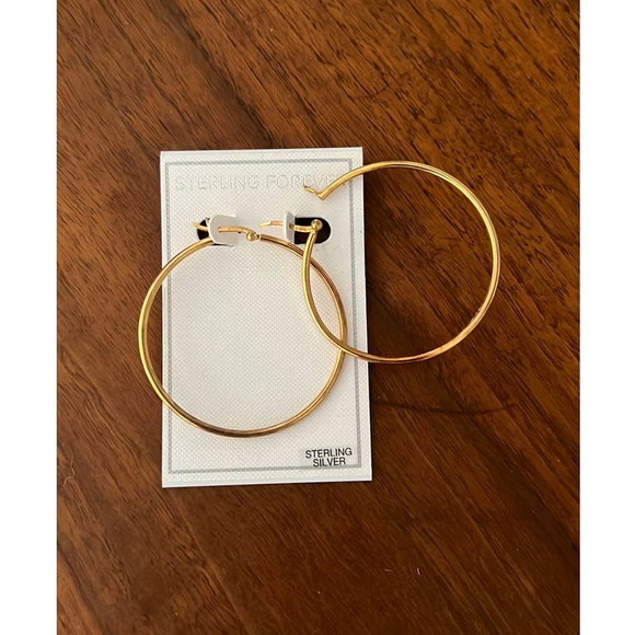 Sterling Forever | Jewelry | Nwt Sterling Forever Gold Hoops | Poshmark